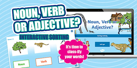 Noun, Verb or Adjective? Press the Button Game [Kids, A1]