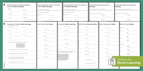 Algebra Revision Pack: Years 7 - 10