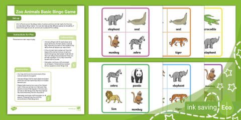 Zoo Animals Dominoes