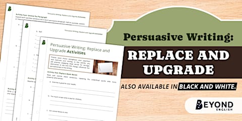 Persuasive Writing and Speaking Activity