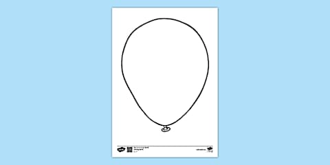 Balloon Writing Template