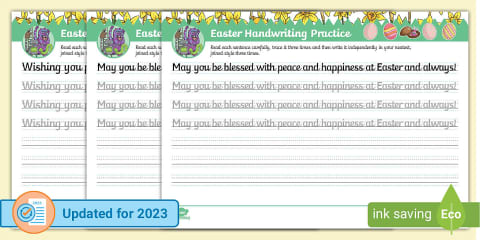 The Journey to Continuous Cursive: Handwriting Pangrams Activity