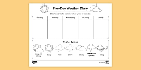 Early Childhood Weather Complete the Pattern Worksheet