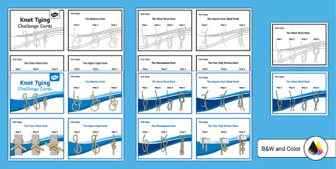 Knot Tying Challenge Cards