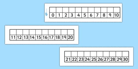 Editable Number Track 0-20