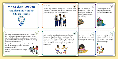 Kad Masalah Matematik Tahun 2 – Tambah, Tolak, Darab, Bahagi (Situasi ...