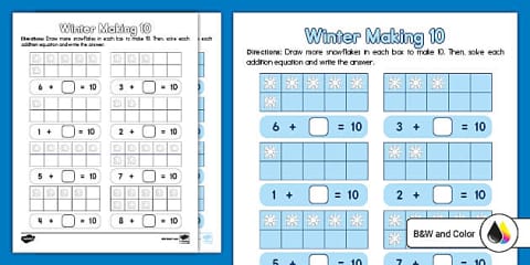 Making Ten Coloring Stars