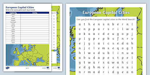 Europe Day Challenge Cards - KS2 resource