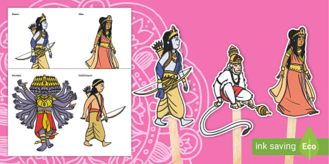 Rama and Sita Cut and Stick Story Map Activity