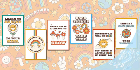 Retro Positive Affirmations Posters Pack