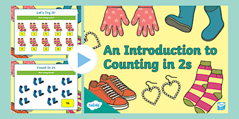Let's Doodle and Count in 2s Colouring Pages