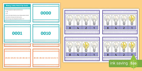 Binary Code Challenge Worksheets