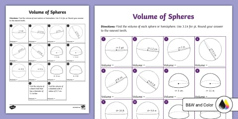 Eighth Grade Volume of Cones, Cylinders, and Spheres Butterfly Color by ...
