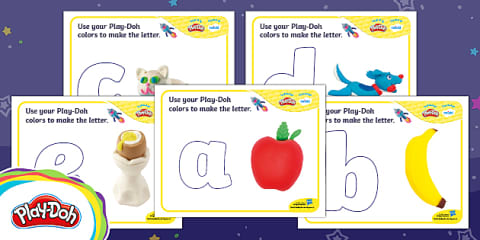 Alphabet Modelling Dough Mats (Uppercase)