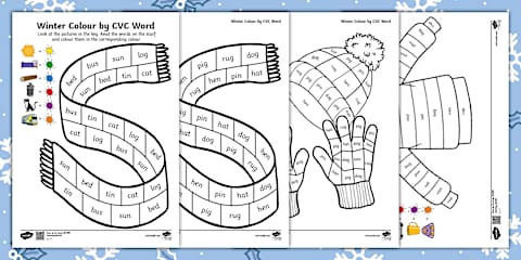 KS1 Snow Word Mat