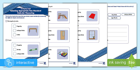 Spring-Themed Measuring using Non-Standard Units Worksheet