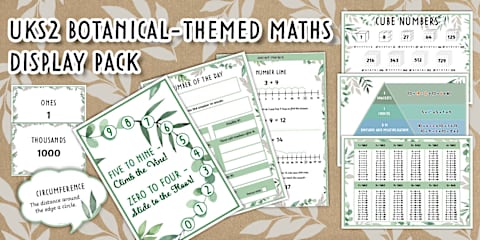 Botanical Themed Classroom Display Pack