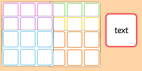 Blank Vocabulary Word Cards | Editable Template