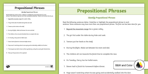 Prepositions Activity KS2 Warm-Up PowerPoint