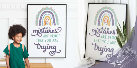 It Is Ok To... Positive Affirmations Boho Neutral Poster