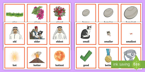 Comparative Adjectives Display Posters