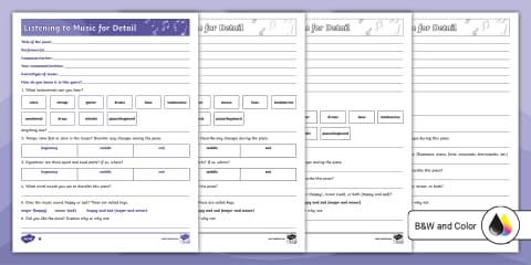 Peter and the Wolf Character Worksheet