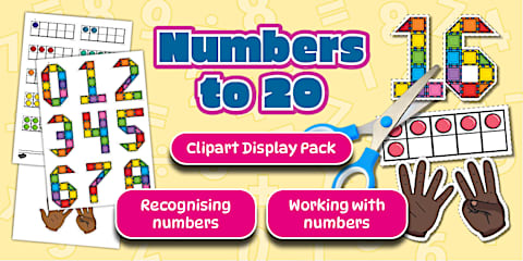 Monster Friends Numbers to 20 Clipart Display Pack