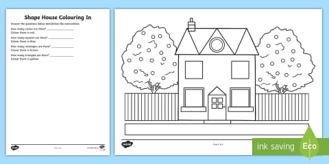 Build a House Cut and Stick Worksheet