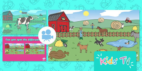 Farm Animals Interactive Pairs Game