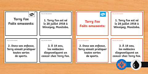 Terry Fox Easy Readers Booklet French