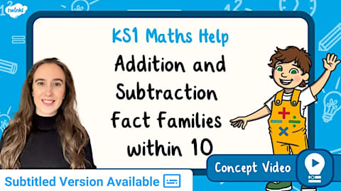 Fact Families of Numbers within 10 Stories Challenge Cards