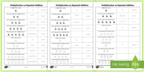 Year 2 Times Tables Worksheets PDF Pack