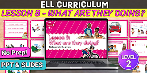 ELL Curriculum: Level 2, Lesson 11 Clothing PowerPoint & Google Slides