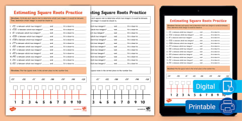 Eighth Grade Approximating Square Roots Crack the Code Worksheet
