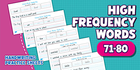 High Frequency Words 21-30
