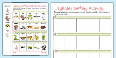 Syllables Activity Pack
