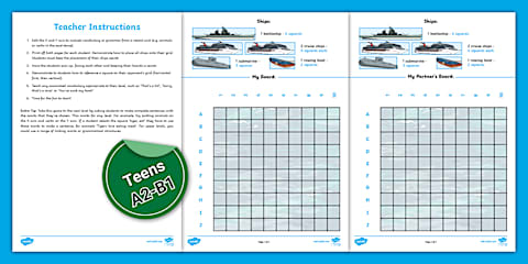 Battleships Grid Game English
