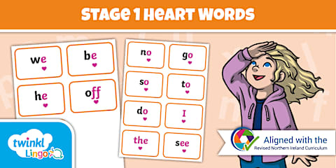 Heart Words Flashcards