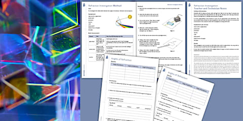 Light Refraction and Reflection Word Search