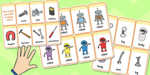 Coloured Robot Cards