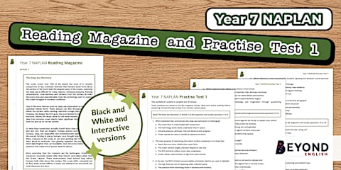 Year 7 NAPLAN Language Conventions Practice Test