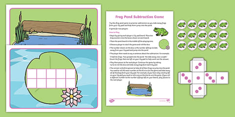 Jumping Frogs Ten-Frame and Counters Activity Pack
