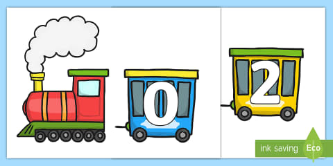 Count the Spots on Trains 1-20 Display Cut-Outs
