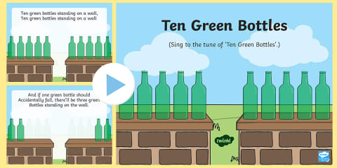 Ten Green Bottles Number Bonds of 10 Activity