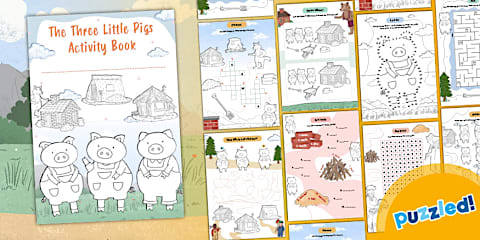 The Three Little Pigs Comic Cut and Stick