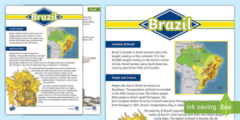 Destination Brazil Worksheet