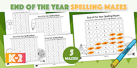 End of the Year Sight Word Mazes for K-2nd Grade