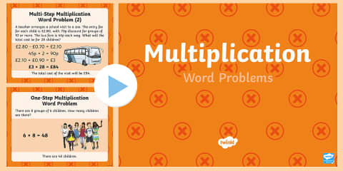 Third Grade One-Step Multiplication Word Problem Warm-Ups PowerPoint ...