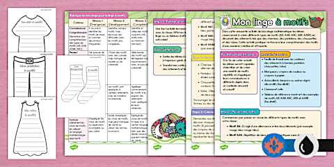 Grade 1 Algebra Patterning Unit Pack French