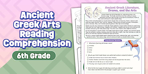 Sixth Grade Ancient Greek Geography Reading Passage Comprehension Worksheet